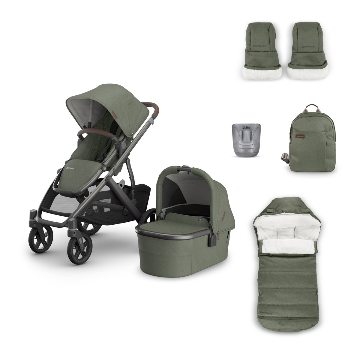 Uppababy Vista V3 Pram and Accessory Bundle - Evelyn – Bumpstart Baby Shop