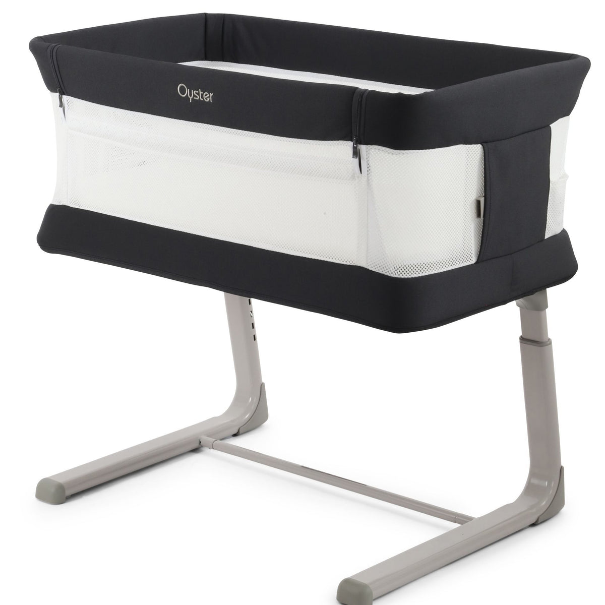 Oyster Wiggle Crib Co-Sleeper - Carbonite – Bumpstart Baby Shop